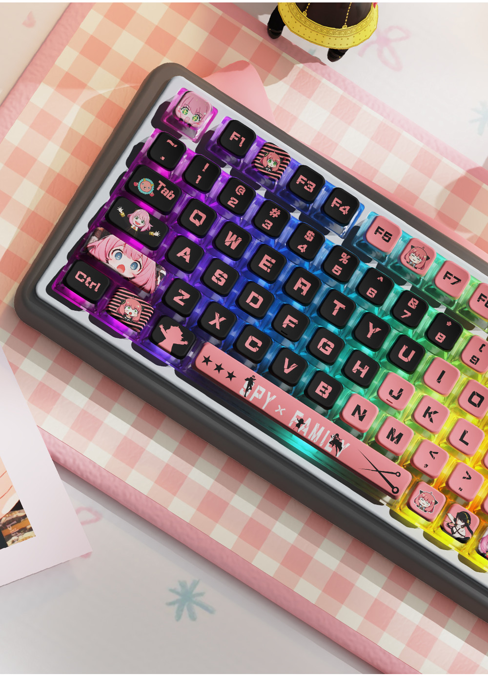 Anya Keycap MSA Profile PBT 122 Keys Four-sided Light Transmission Dye ...