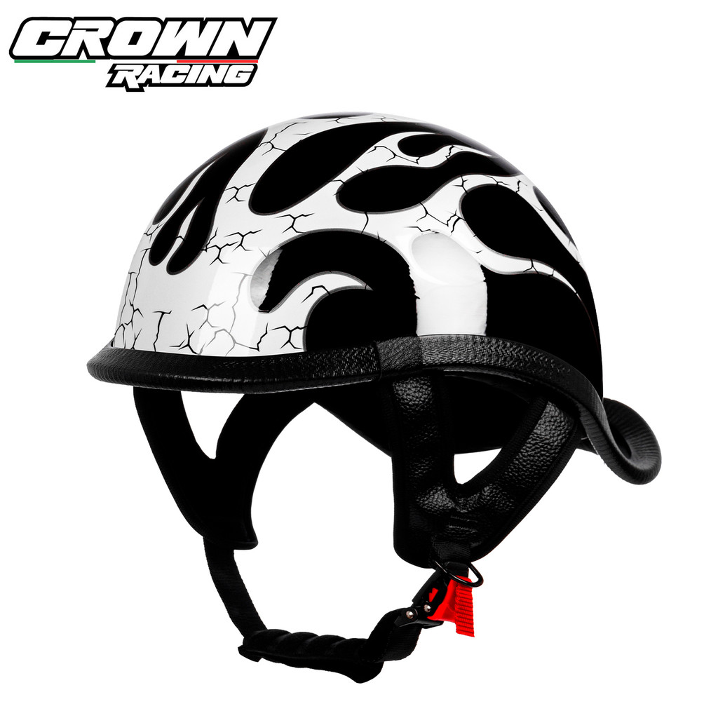Vintage Motorcycle Half - Lightweight Low Profile Open-Face Half-Face ...
