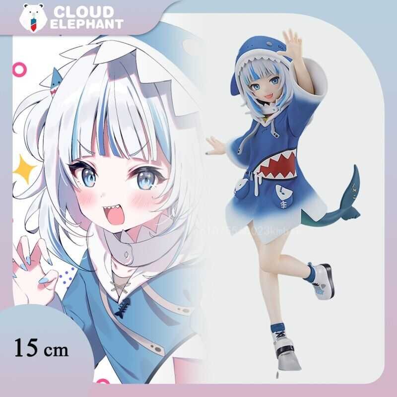 ㄝ Gawr Gura Figure Hololive Anime Figure Shark Style Kawaii Cute Model ...
