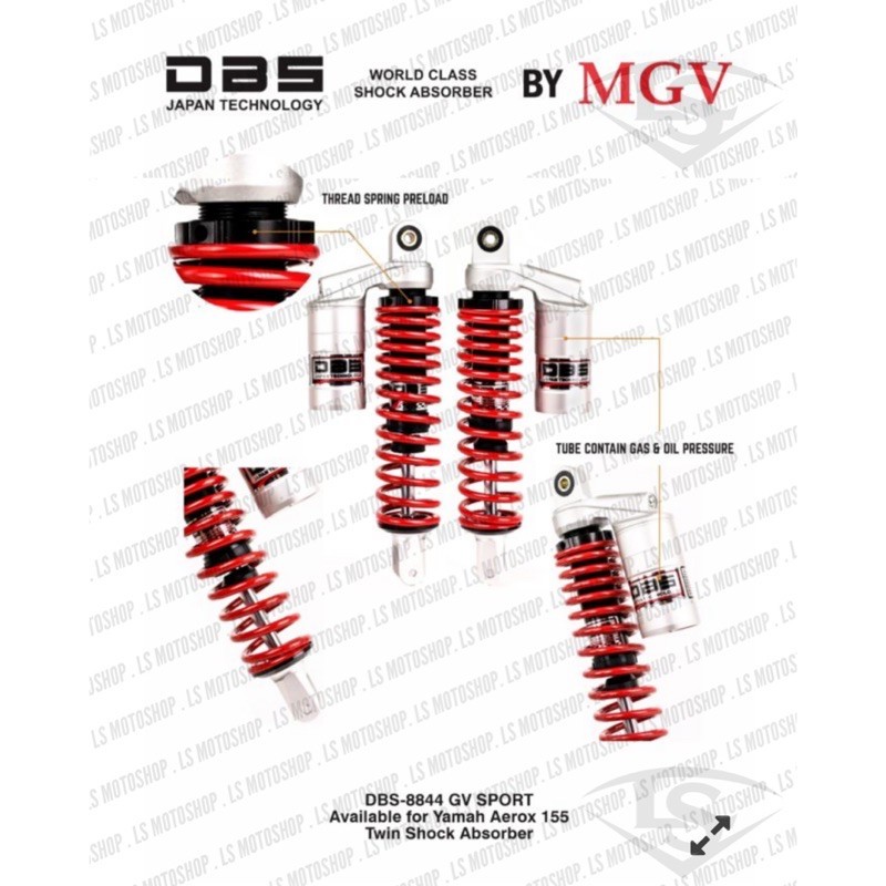 in stock LS Original DBS Shock 300mm for Aerox and New Nmax 2020 ...