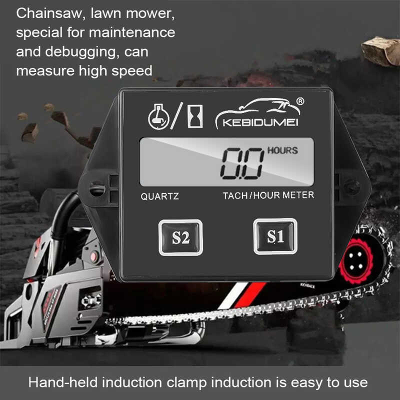 C0f Kebidumei Car Tach Hour Meter Tachometer Gauge Engine RPM LCD Display For 2 4 Motor Stroke ...