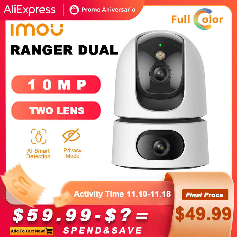 IMOU WIFI IP 10Mp Camera Ranger Dual Internal AI Human & Pet Detection ...