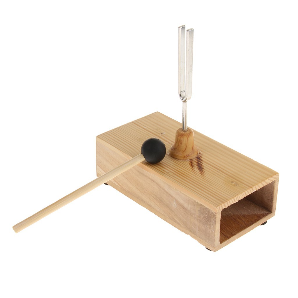 in stock [helleryMY] Tuning Fork with Wooden Resonant Box Musical ...