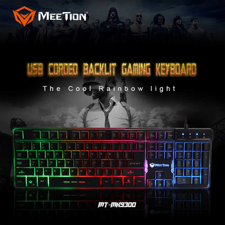 72 Meetion K9300 Rainbow Backlit Arabic Gaming Keyboard | Shopee ...