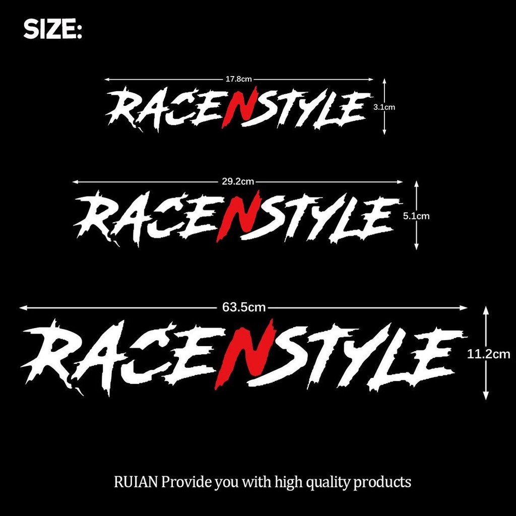 RACE N STYLE Sticker Decals Cutout Vinyl Waterproof for Motorcycle ...