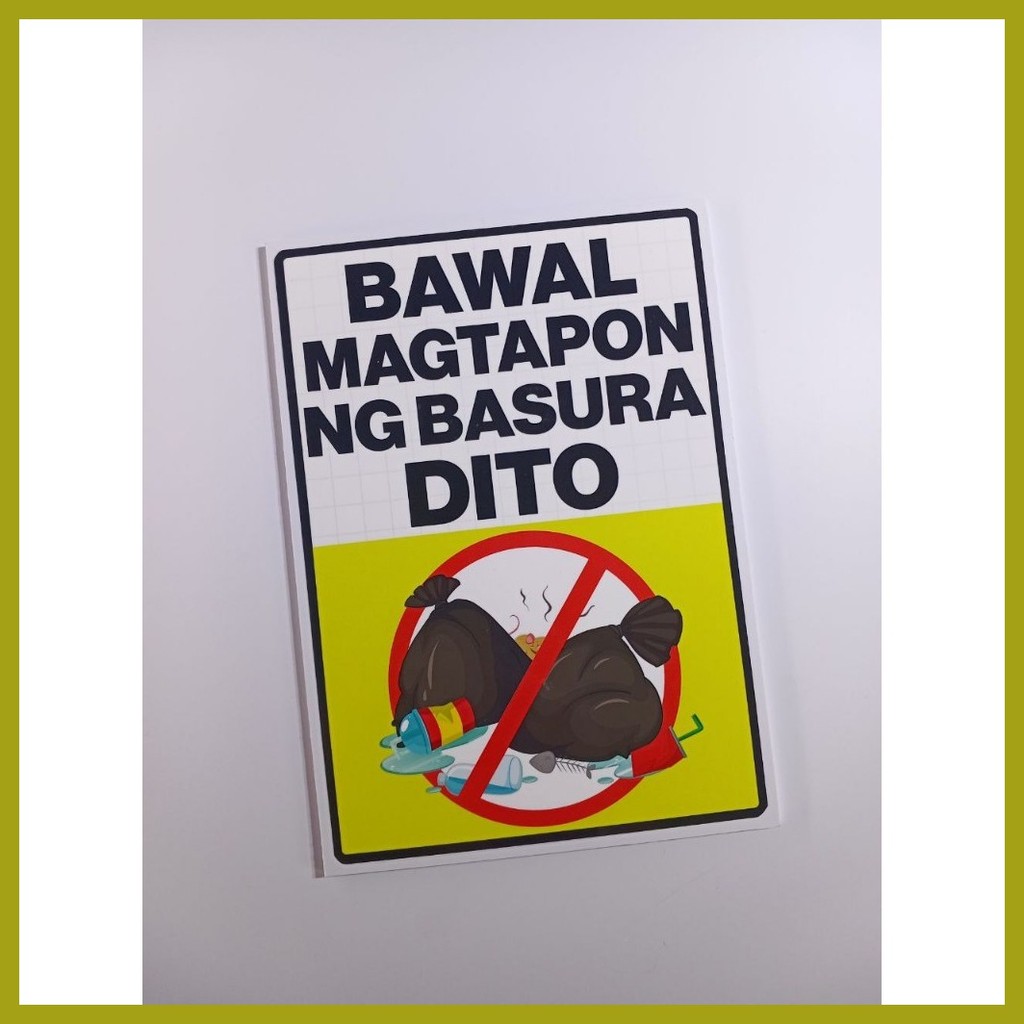 ☂ Bawal Magtapon Ng Basura Signs, Signange Waste Management Signages ...