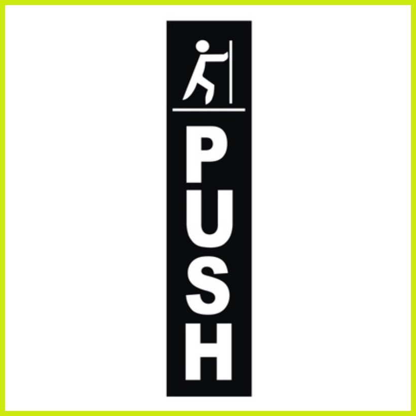 push and pull signage black signage for rooms office comfort rooms for ...