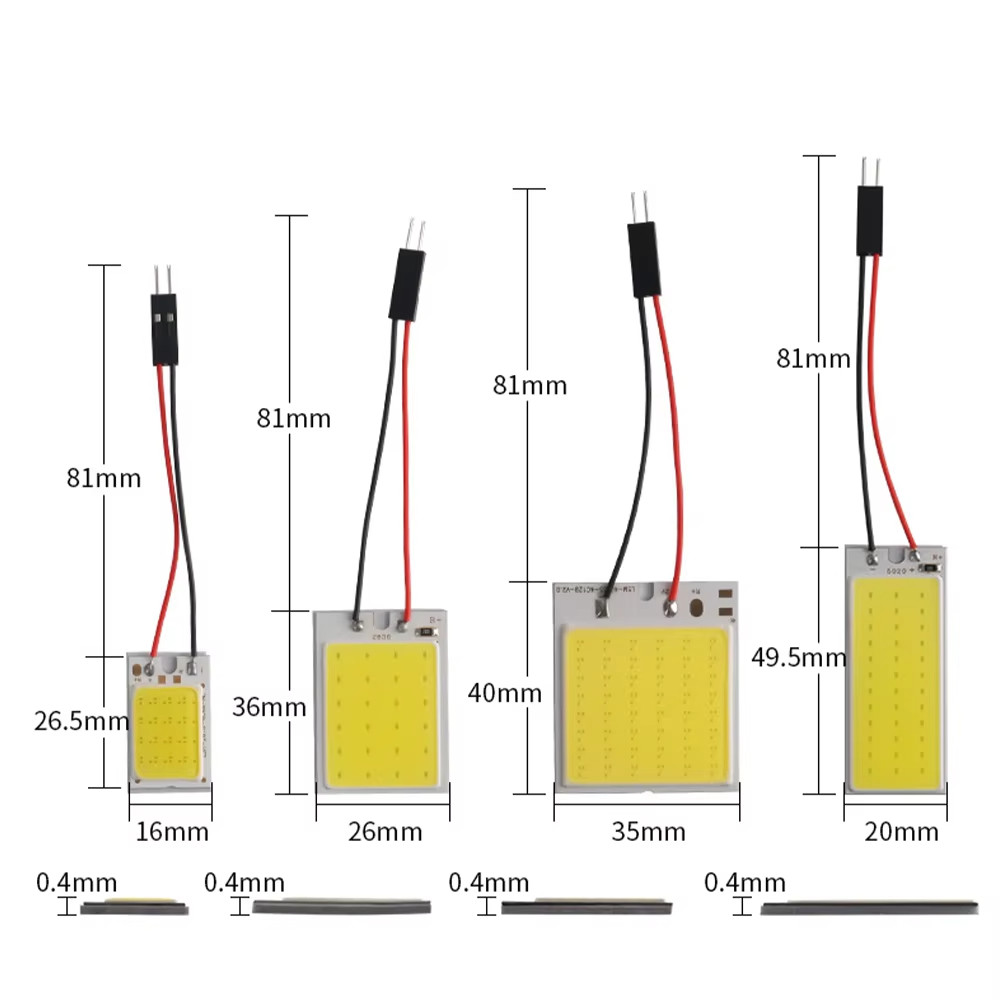 [Local Stock] 5PCS Car LED Lights Panel 18/24/36/48 SMD T10 BA9s 12V ...