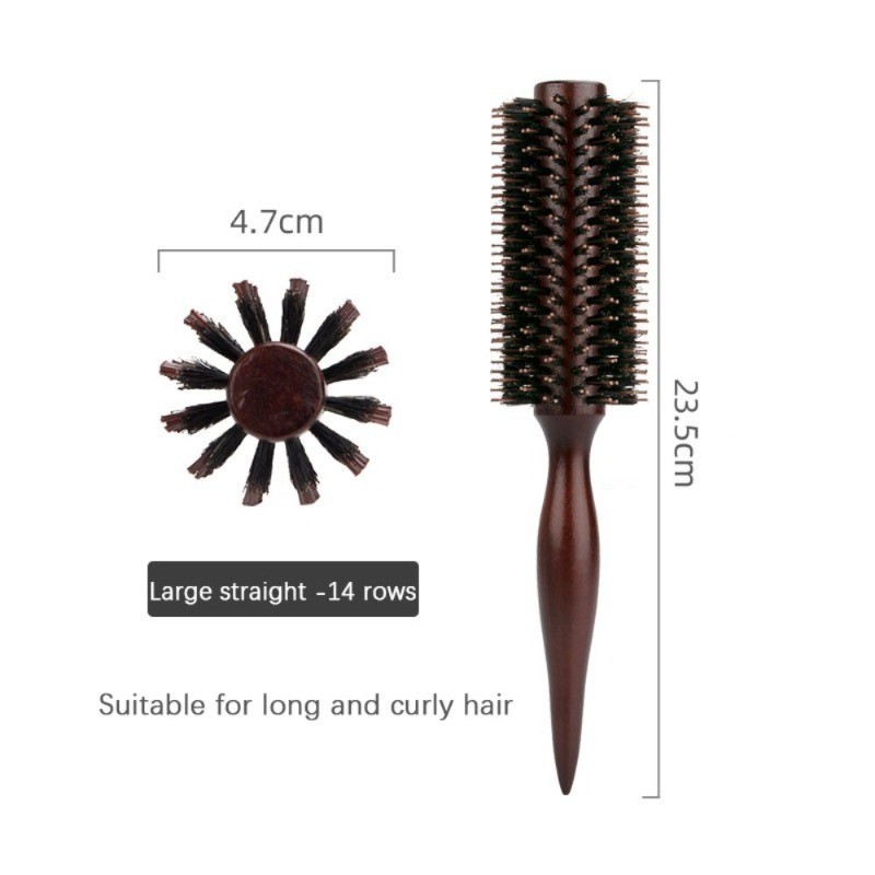 Bristle Round Styling Blow Dryer & Curling Roll Hairbrush Comb with ...