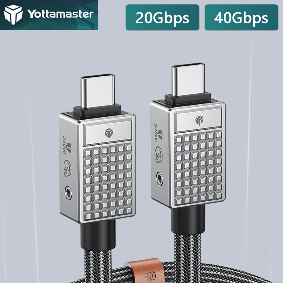 Yottamaster 40Gbps 20Gbps PD 240W USB Type C Fast Charging Cable Video ...