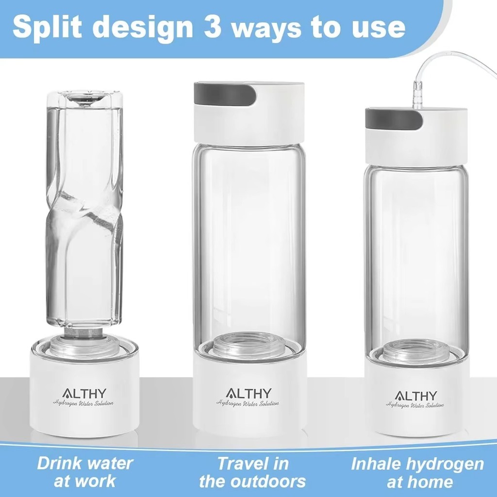 ALTHY H2-Classic 1 Hydrogen Water Generator Bottle - Tritan/Glass Cup ...