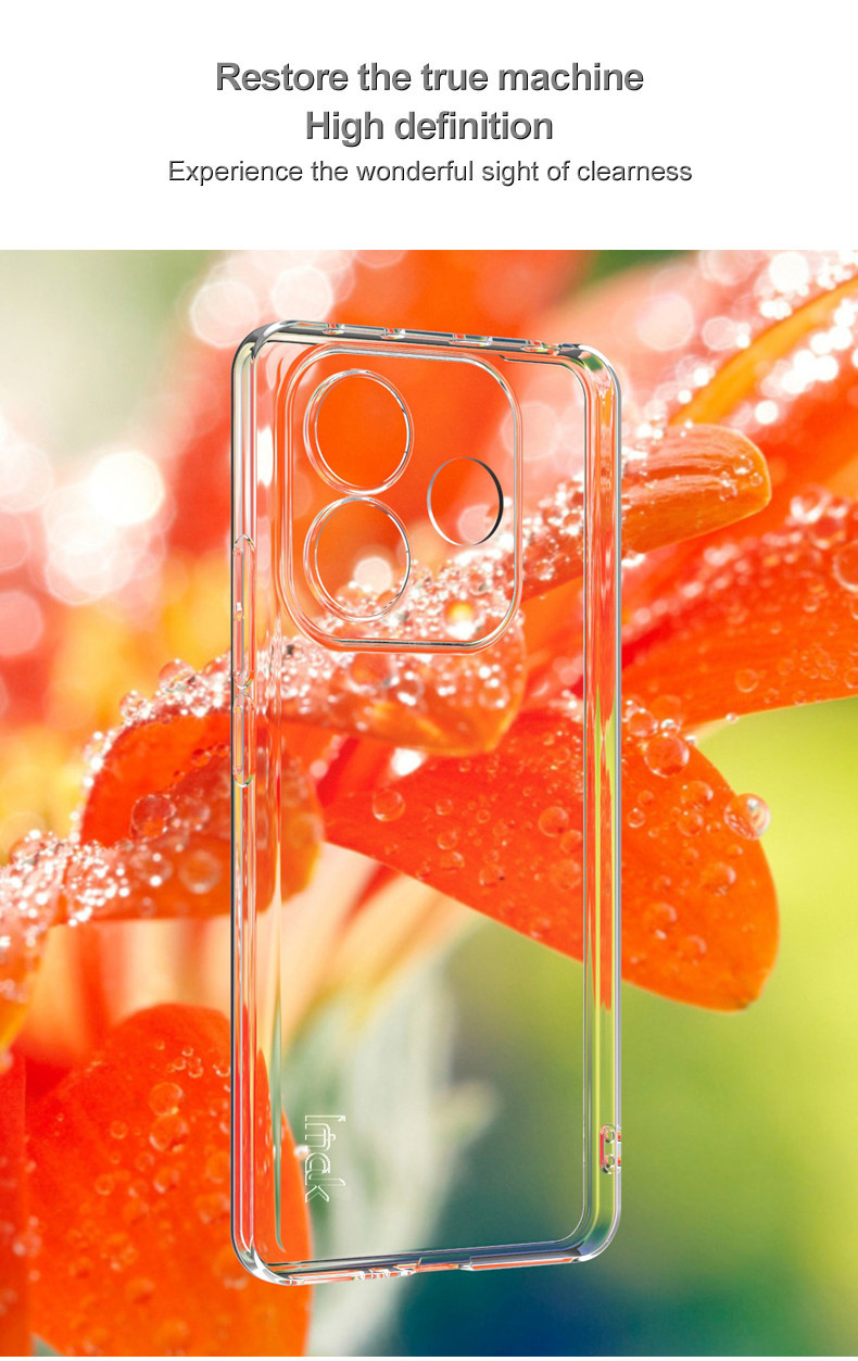 Redmi Note 14 Pro Plus 5G Case IMAK UX-5 Series Clear Elastic Soft Case for Xiaomi Redmi Note 14 ...