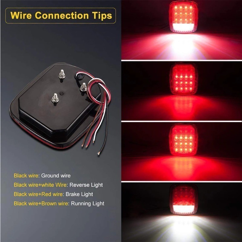 1pcs JEEP Truck Trailer Boat Stop Turn Tail Back Up Reverse Light Lamp ...