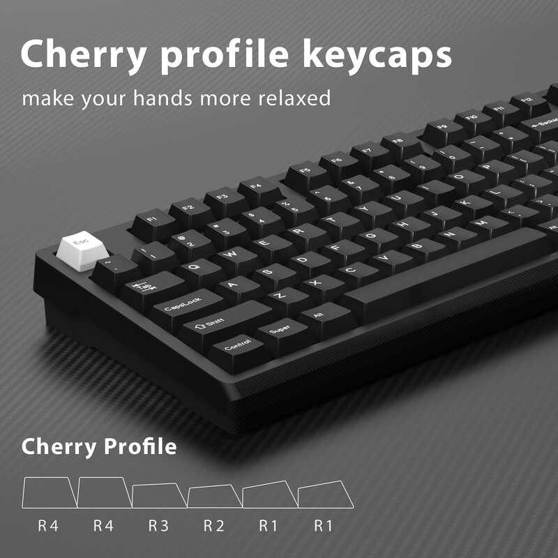 176 Kbdiy Keys/Set G WOB Keycaps Double Shot Cherry Profile Para Sa ...