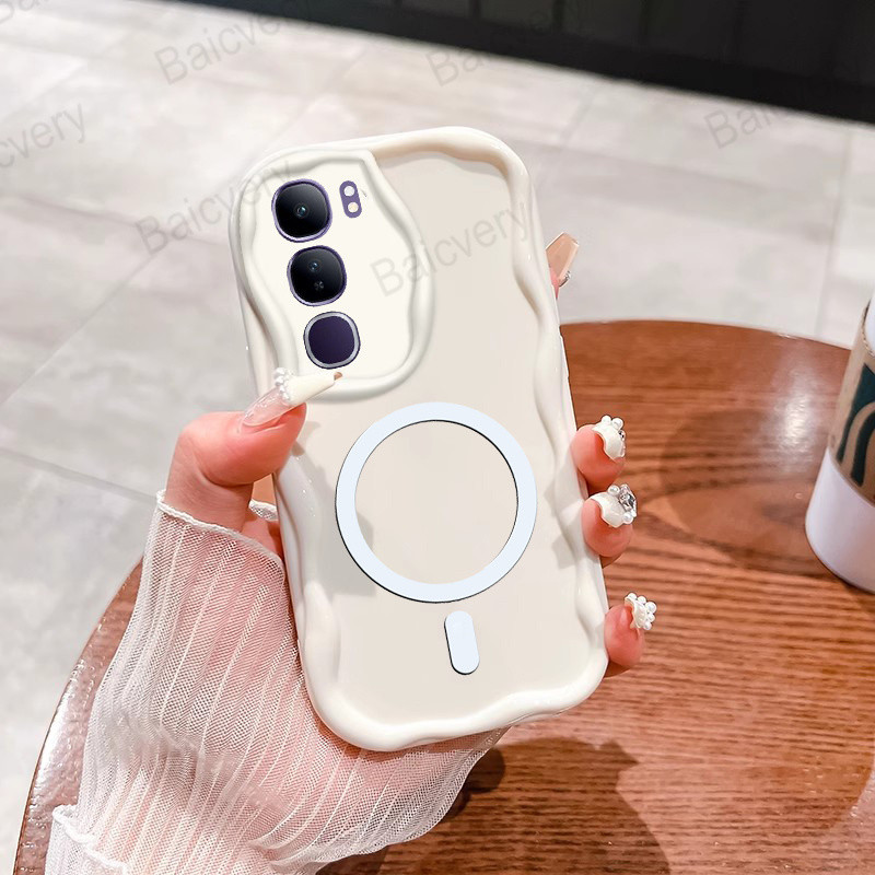 For VIVO V40 Lite 4G V2417 5G With Magnetic Sticker Ripple Border ...