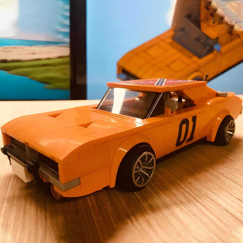 330Pcs MOC Speed Champions The Epic Car General Lee Model Building Bloc ...