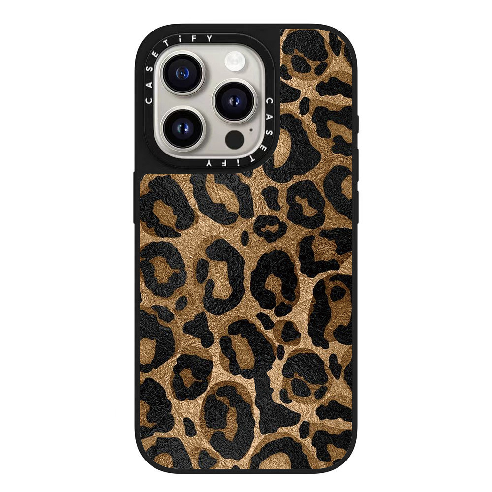 Magnetic Mirror Brown leopard print Hard Anti fall Phone Case For ...