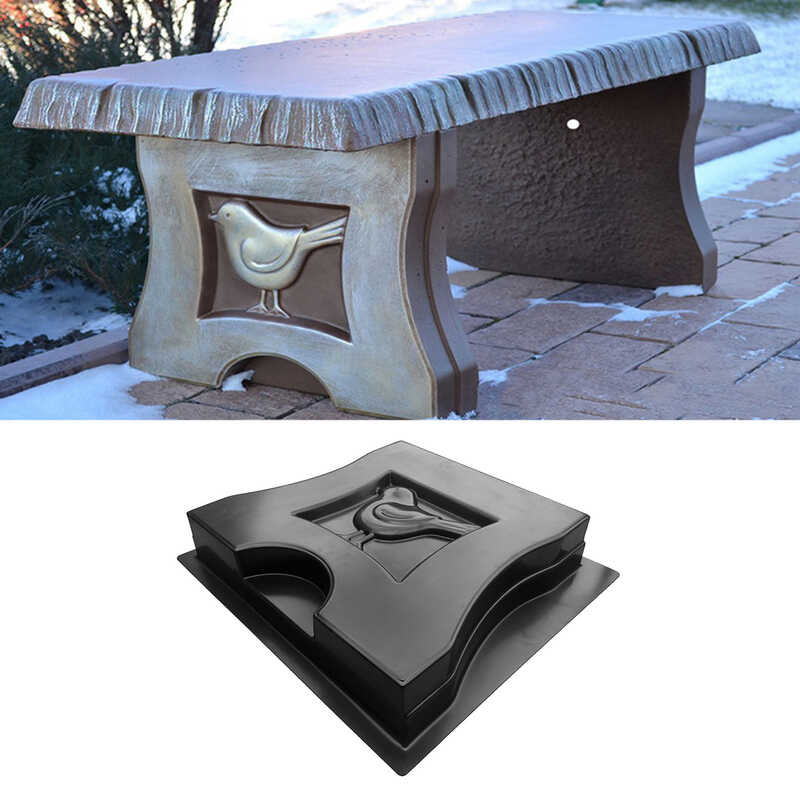 Concrete Bench Leg Bird Shaped Mould Path Pavement Garden Benches ...