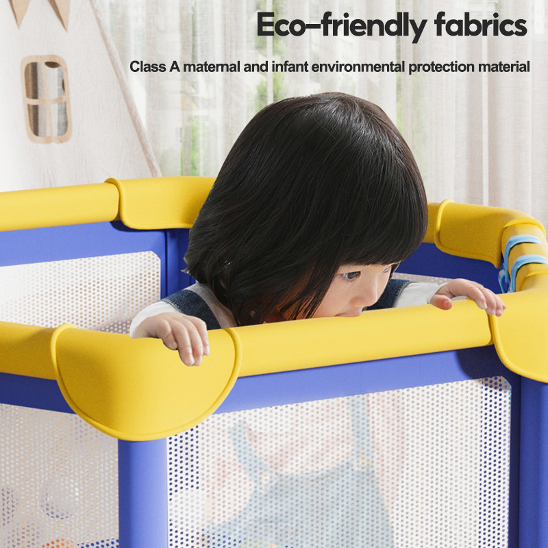 Foldable Playpen For Baby Toddler Crawl Pad Guardrail With 50Pcs Ocean ...