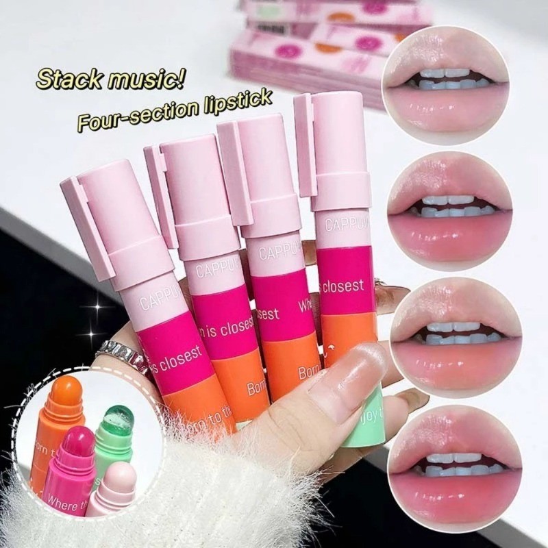 4-color Lip Balm Set for Dry LipsMoisturizing Travel-Sized Lip ...