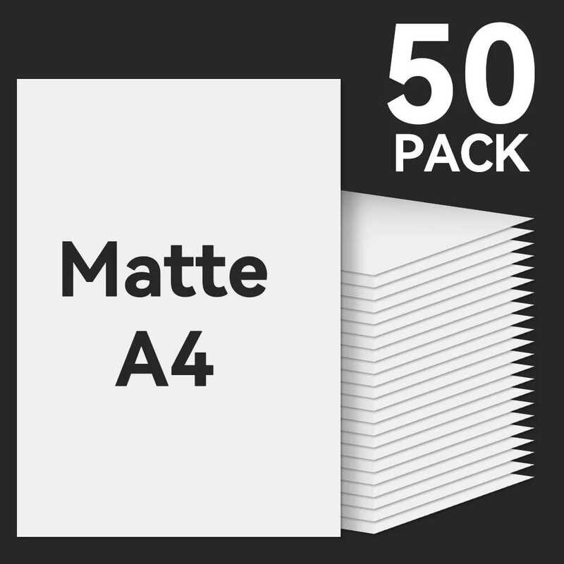 30/50 Sheets Matte Printable Vinyl Sticker Paper A4 Adhesive Photo ...