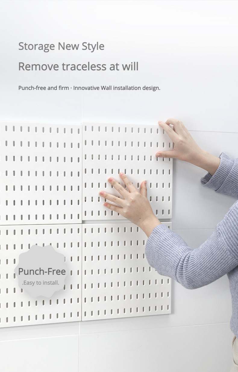 Peg Board Hanging Rack DIY Organizer Accessories Shelf Home Kitchen ...