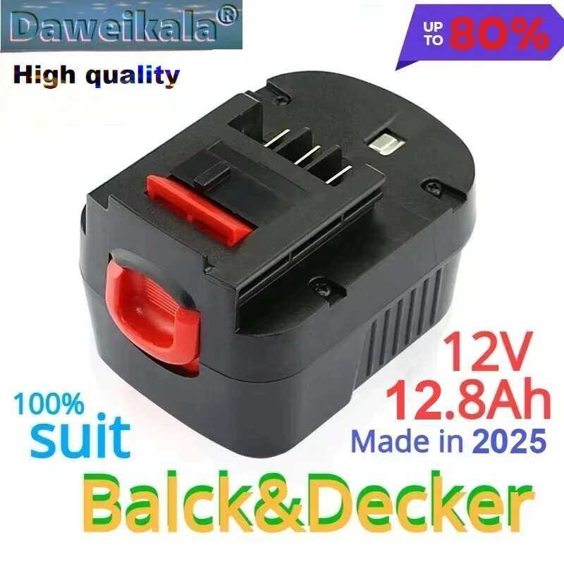 12V 12800mah Rechargeable Tool Battery for Black & Decker A12 A12ex ...