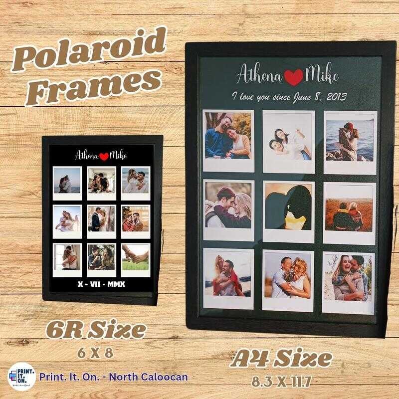 Customized Personalized Polaroid Frames 9 pictures in 1 Frame | Print ...