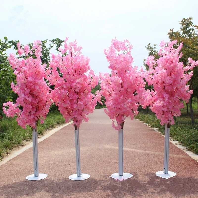 5/6/10Pcs 150Cm Tall Faux Cherry Blossom Tree Aisle Column Waypoint ...