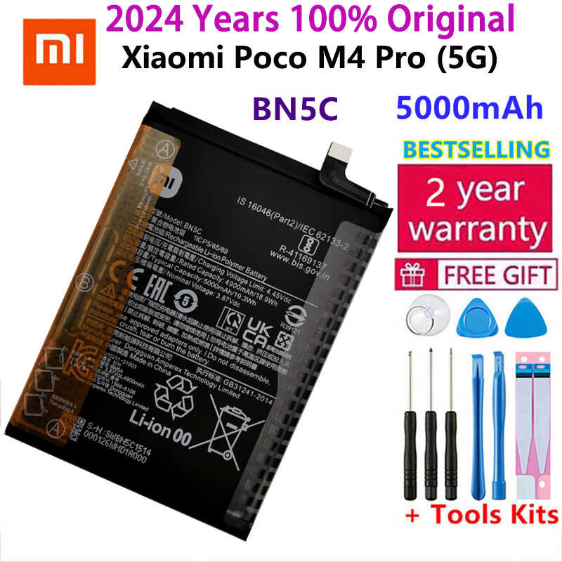 2024 Years New Original 5000Mah High Quality Bn5c Battery For Xiaomi Poco M4 Pro 5G Phone ...