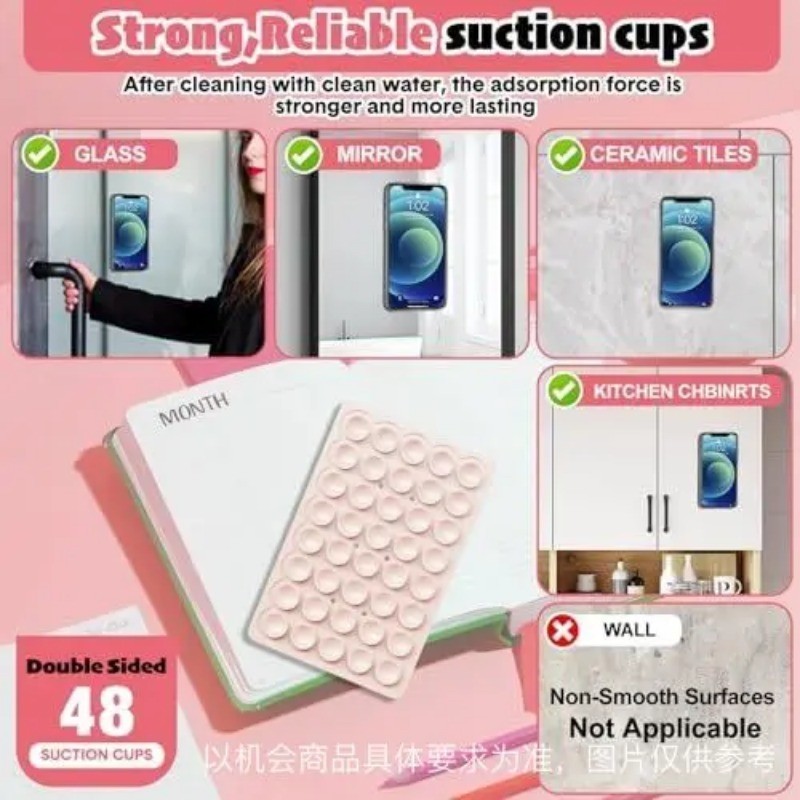 New double-sided silicone suction cup smartphone accessories 40 pcs ...