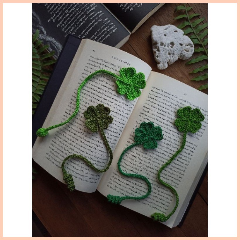 ⭐ Clover Leaf Crochet Bookmark (four leaf clover) | Shopee Philippines