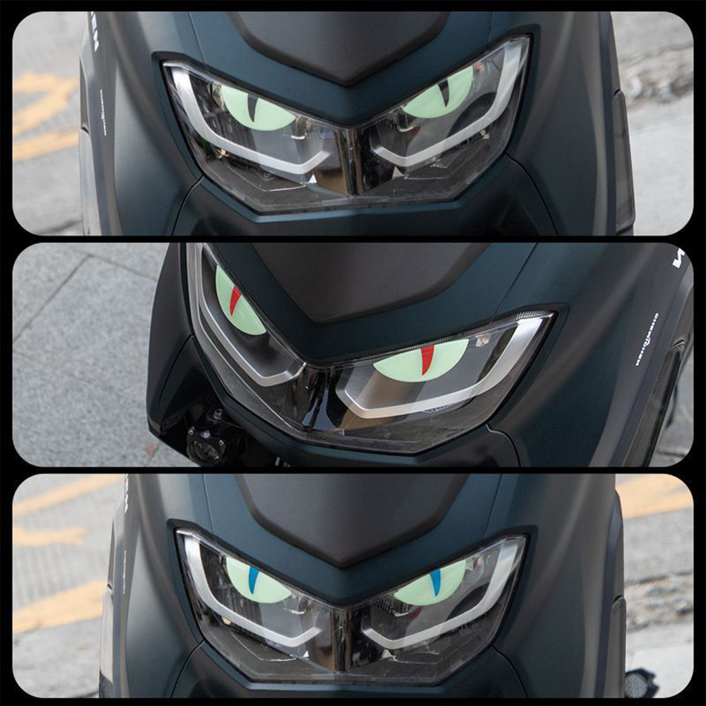 Luminous 3D Devil Eye Car Stickers - Night Collision Avoidance Electric ...