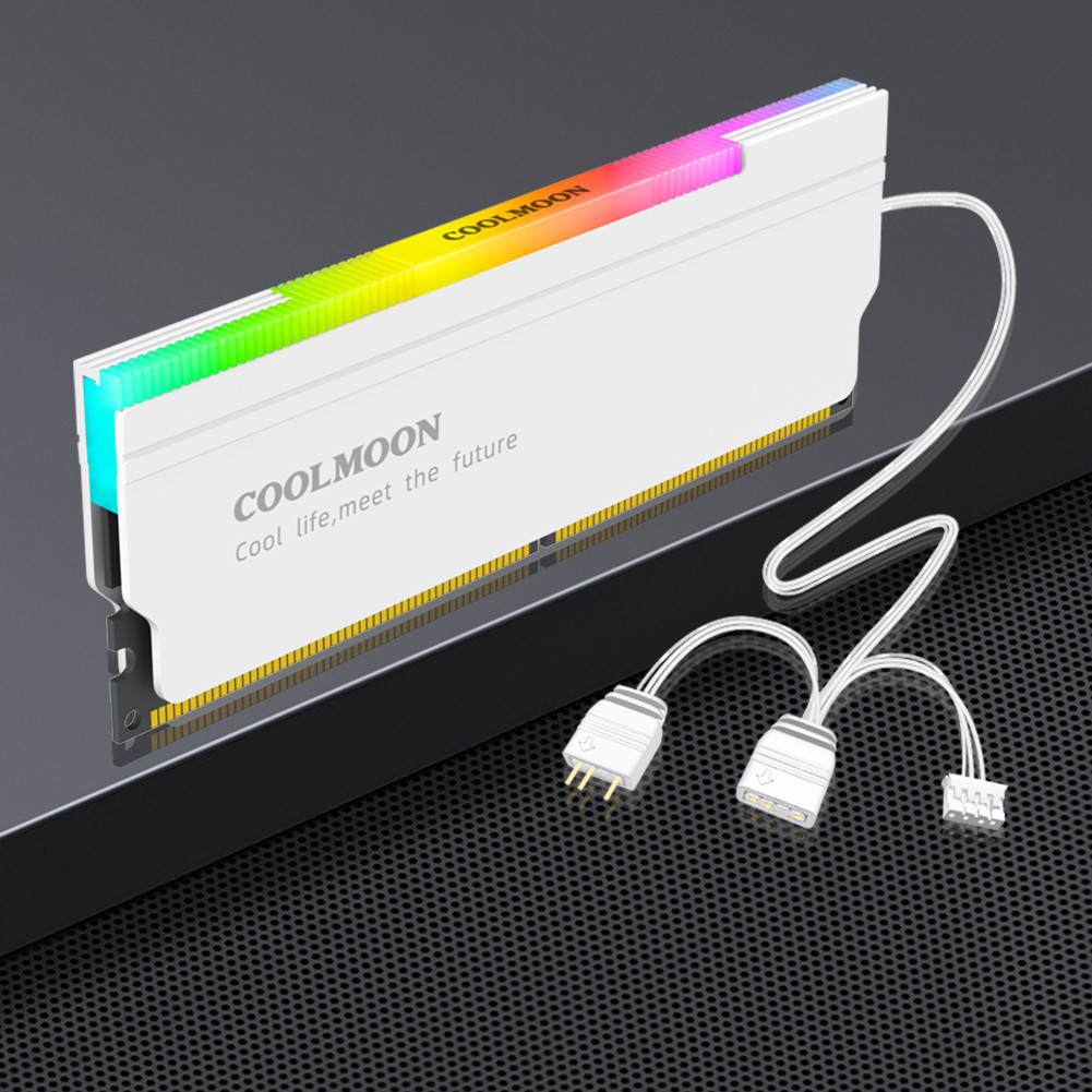 COOLMOON 5V-3PIN ARGB RAM Heatsink Heat Spreader Cooler Memory Cooling ...