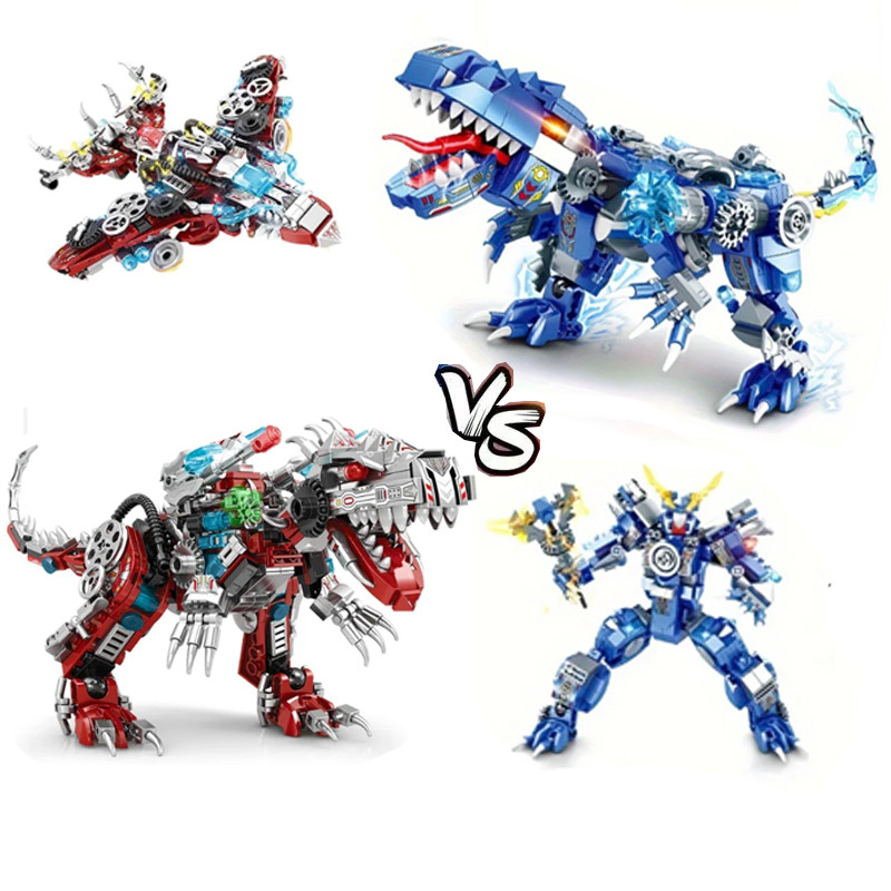 2IN1 Jurassic Mechanical Indominus Rex Dinosaur World Model Building ...