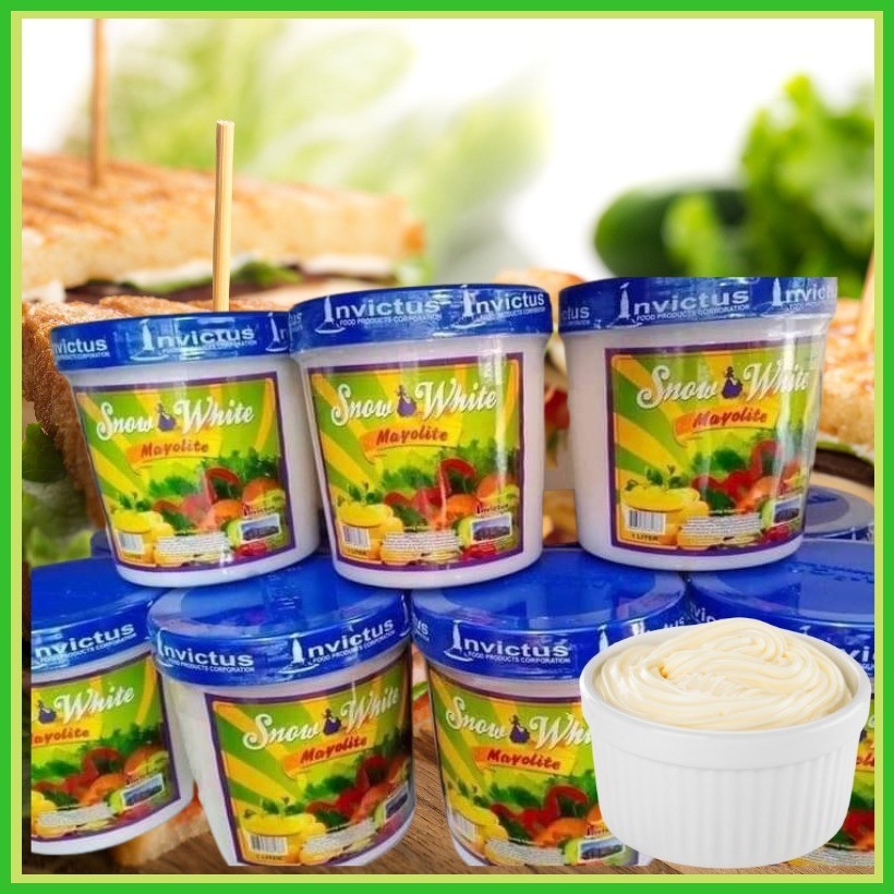 ♋ ♞BUDGET MAYONNAISE Restaurant Supplier SNOW WHITE MAYO 1 Liter ...