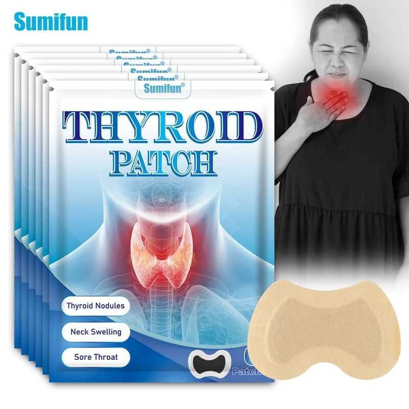 Sumifun Thyroid Treatment 6-60Pcs Gland Patches Sore Throat Asthma Care ...