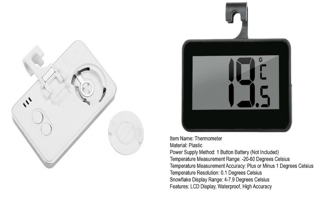 XPS Refrigerator Temperature Tracker Digital Refrigerator Thermometer ...