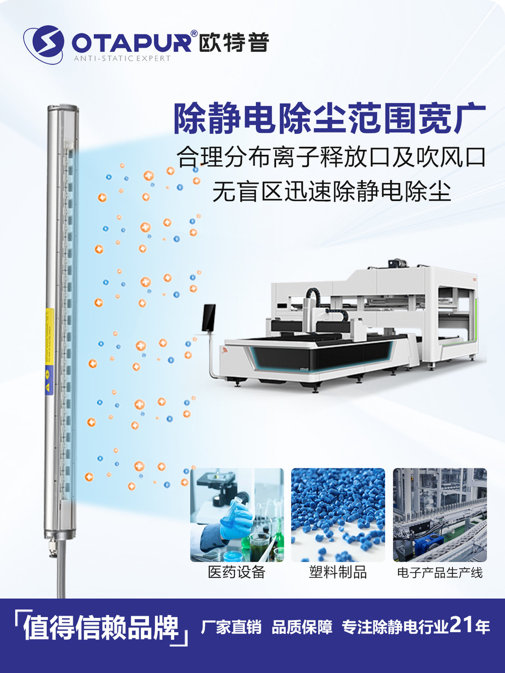 Outep ion wind rod OT6040 electrostatic rod plastic electronic product ...