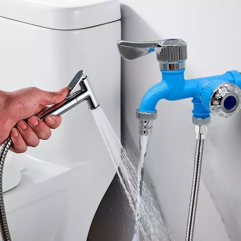 Connector Home Bathroom Hose Ir Dual Control Faucet Double Outlet Water ...