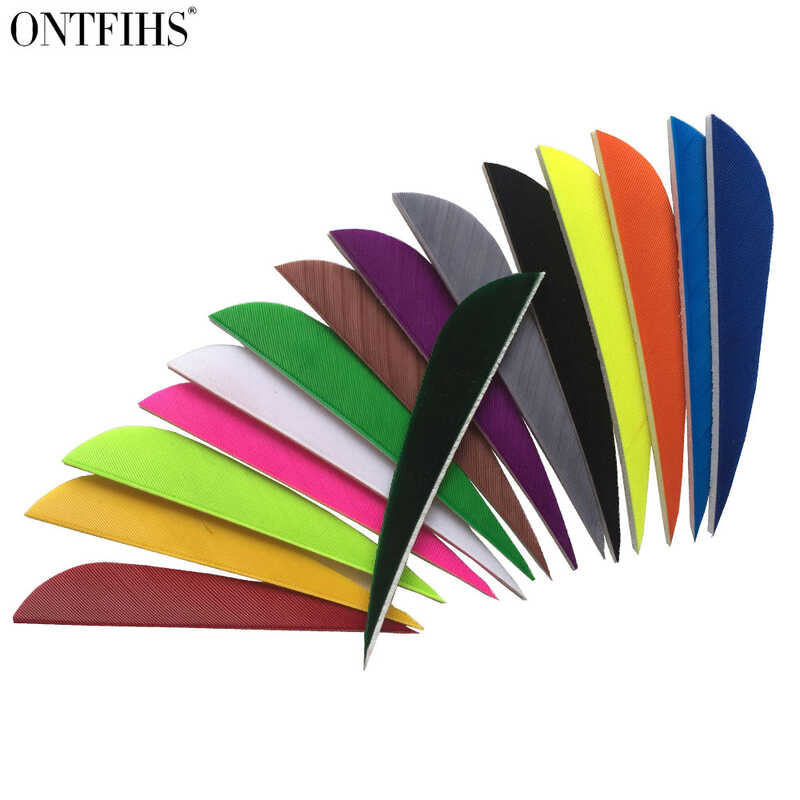 Pcs Right 50 Wing 3 Inch Water Drop Shape Archery Traditional Feather ...