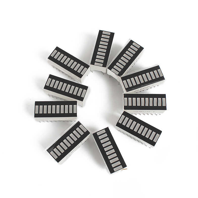 10 PCS/Lot LED Segment Bargraph Light Display Module Bar Graph Ultra Bright DIY Red Digital Tub ...
