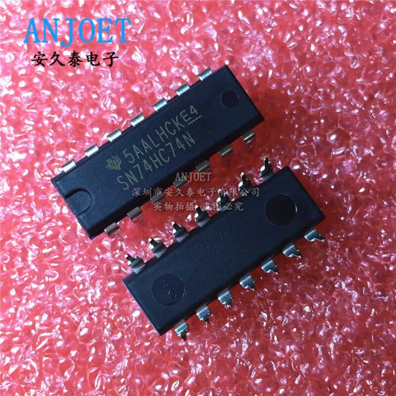 Original SN74HC74N with set reset positive trigger dual D flip-flop DIP ...