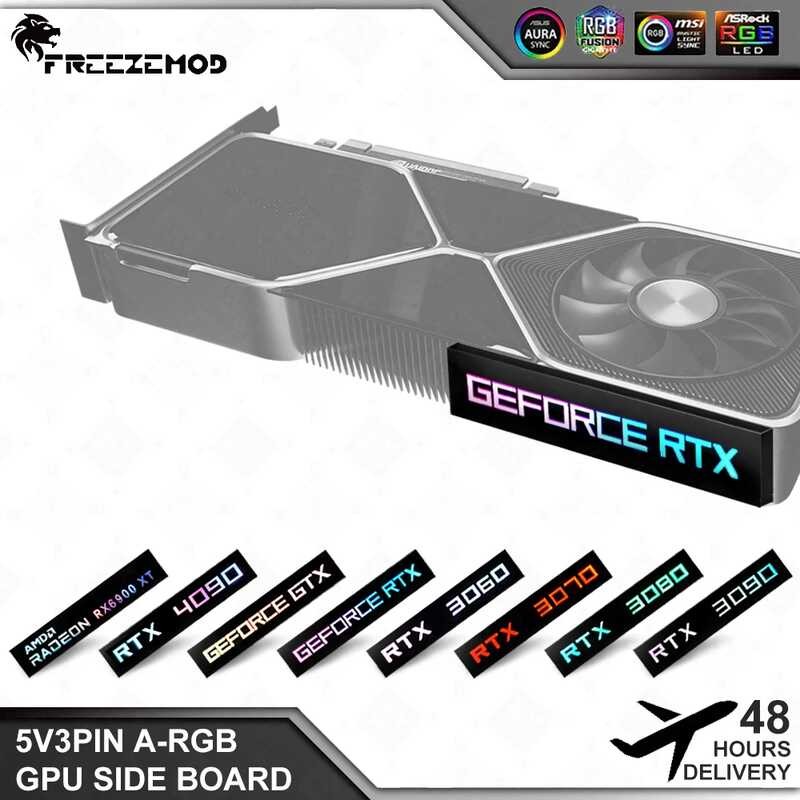 VGA FREEZEMOD Mini Side 5V 3Pin A-Rgb Graphics Card Luminous Nameplate ...