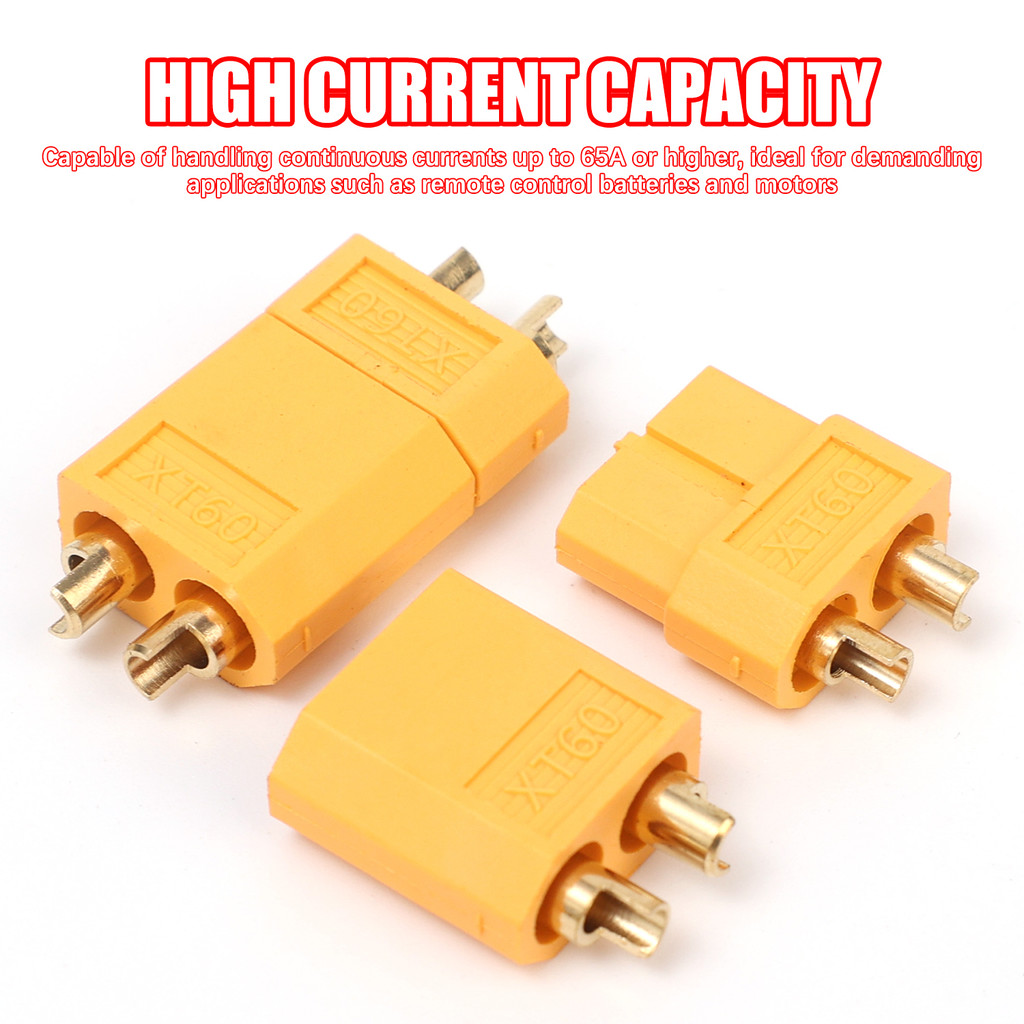XT60 Male Female Bullet Connectors - Power Plugs for RC Lipo Battery ...