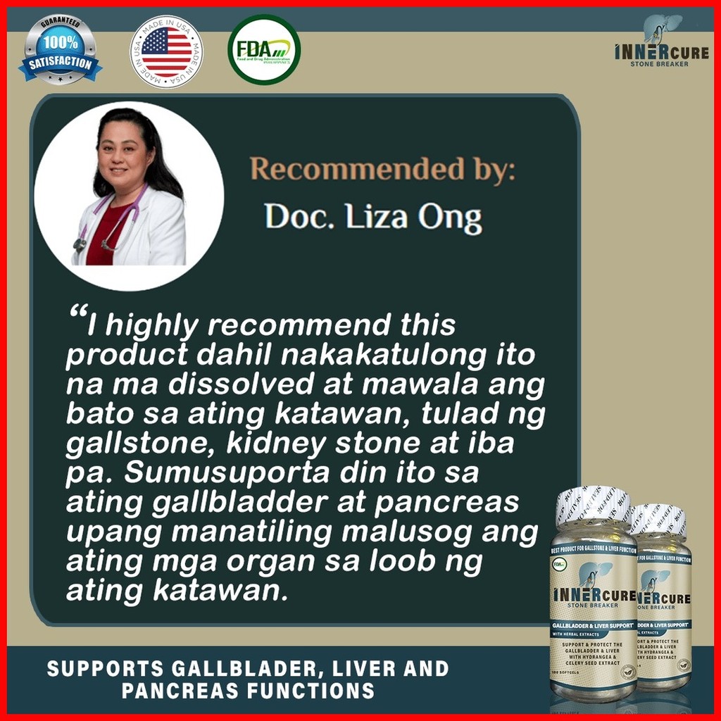 Innercure by Liza Ong and Willie Ong - Dissolved Gallstones - Removed ...