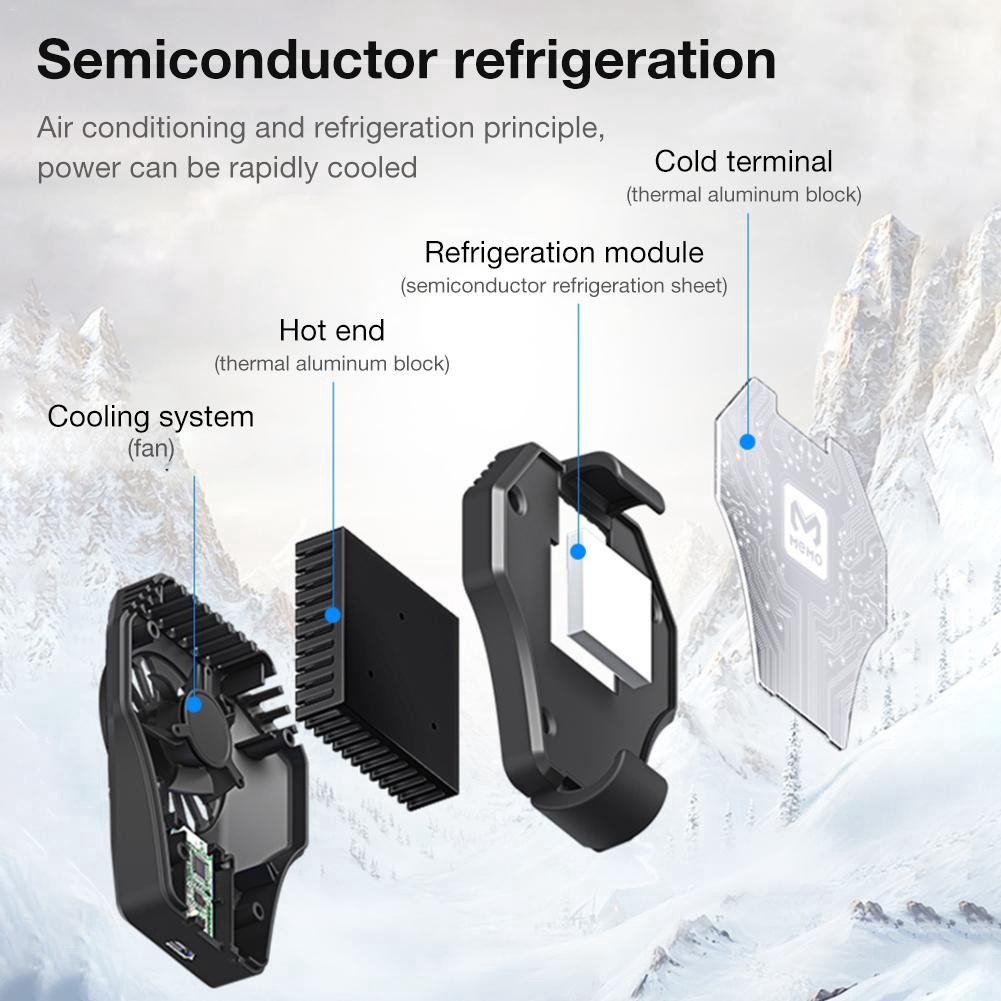 Mobile Phone Radiator Portable Gaming Cooler Wireless Phone Handle Mini ...