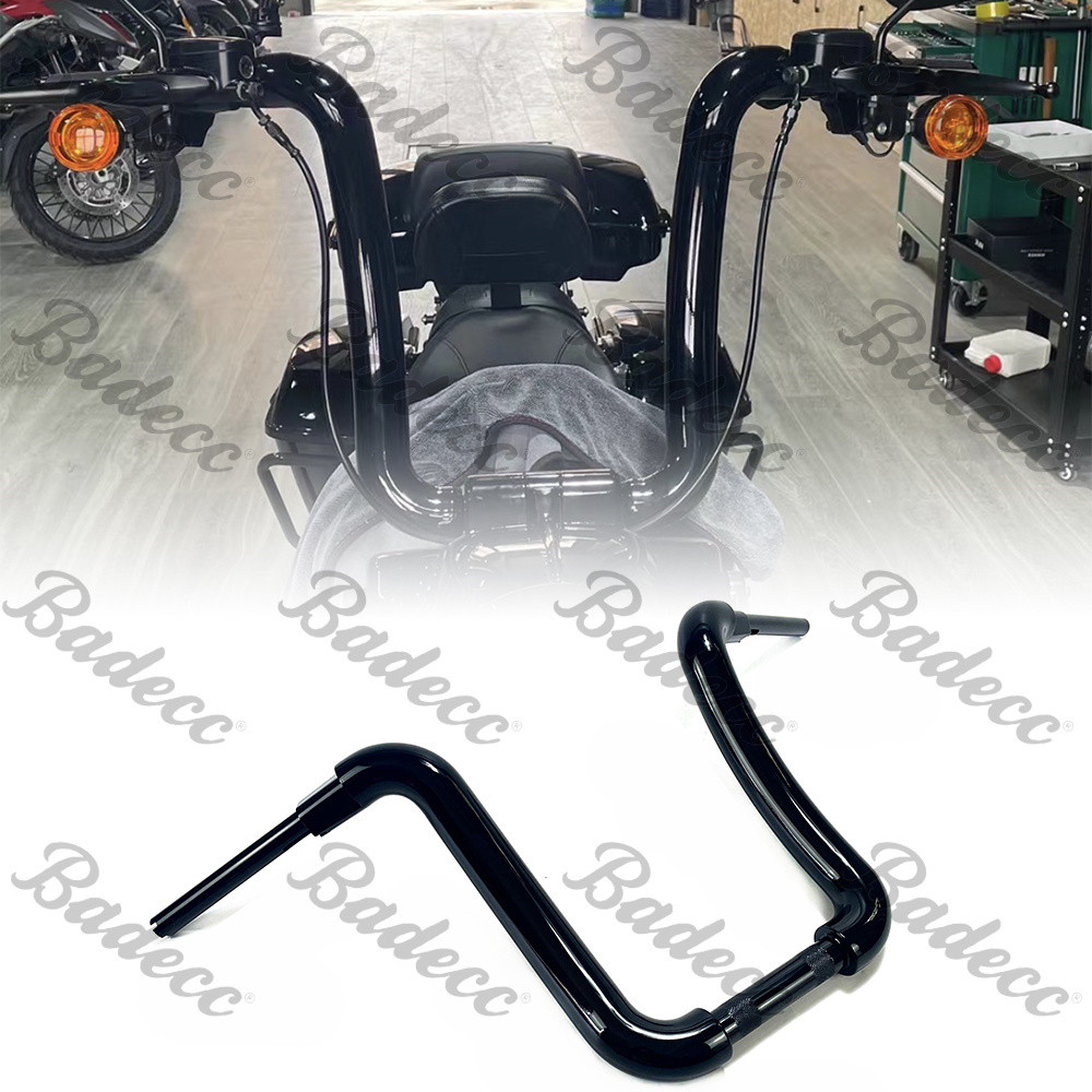 Harley 2-inch curved monkey handlebars with a diameter of 1 inch are ...