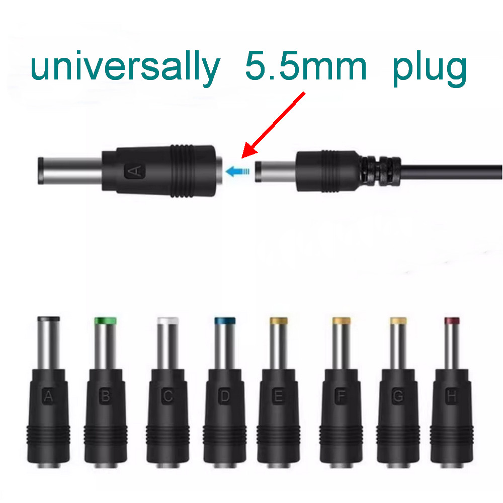 1lot = 8pcs DC Power Jack 5.5mm x 2.1mm Female plug To 6.5mm 6.3mm 4.8mm 4.4mm 4.0mm 3.5mm 2.5mm ...