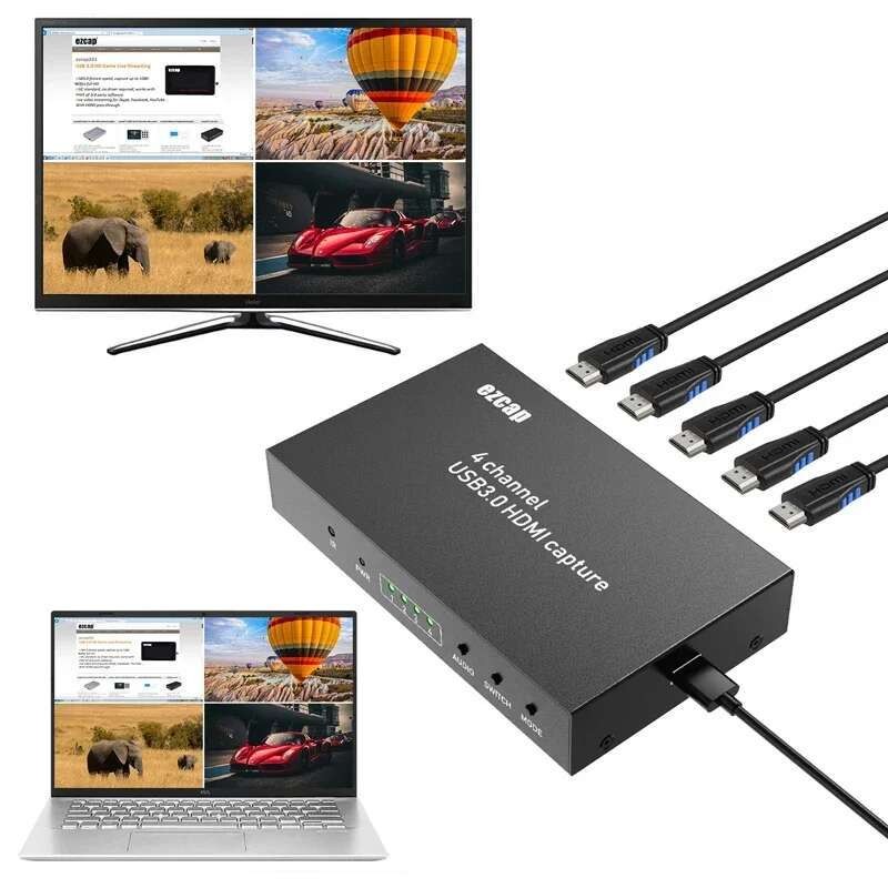 4 Channel HDMI To USB3.0 UVC Video Capture Card with 4x1 HDMI ...